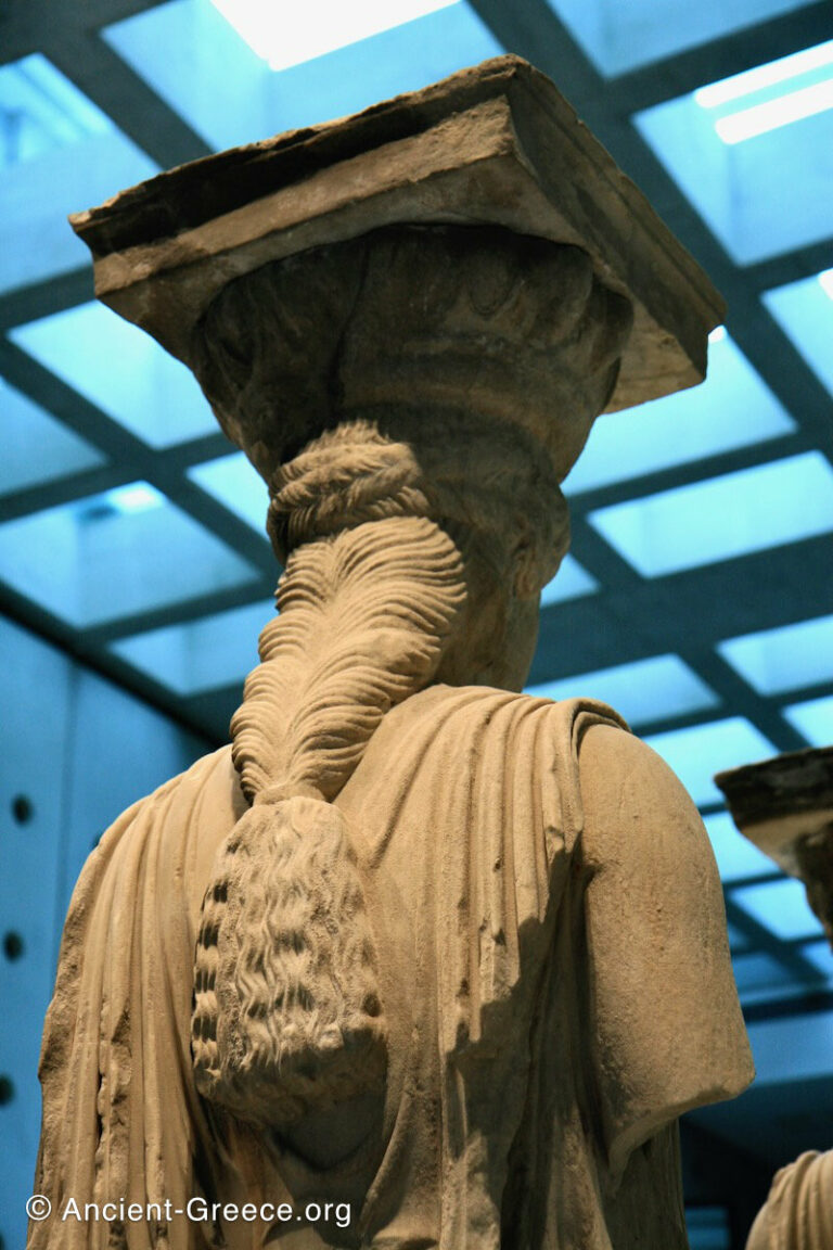 Hair detail of a Caryatid from the Erechtheion – Ancient Greece: Φώς & Λέξη