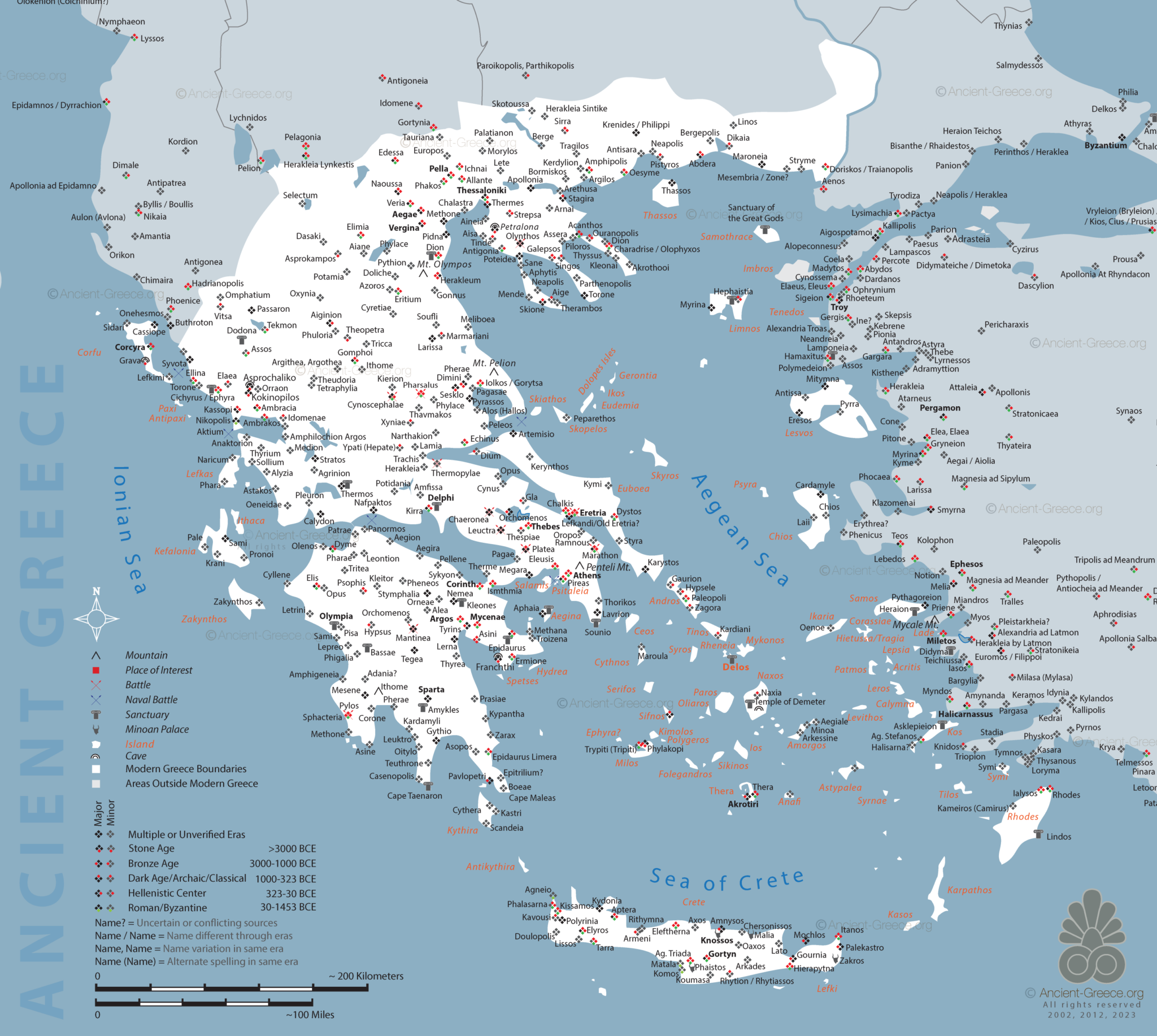 Map of Ancient Greece – Ancient-Greece.org