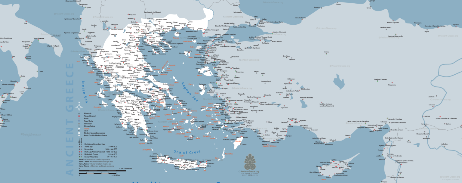 Map of Ancient Greece – Ancient-Greece.org