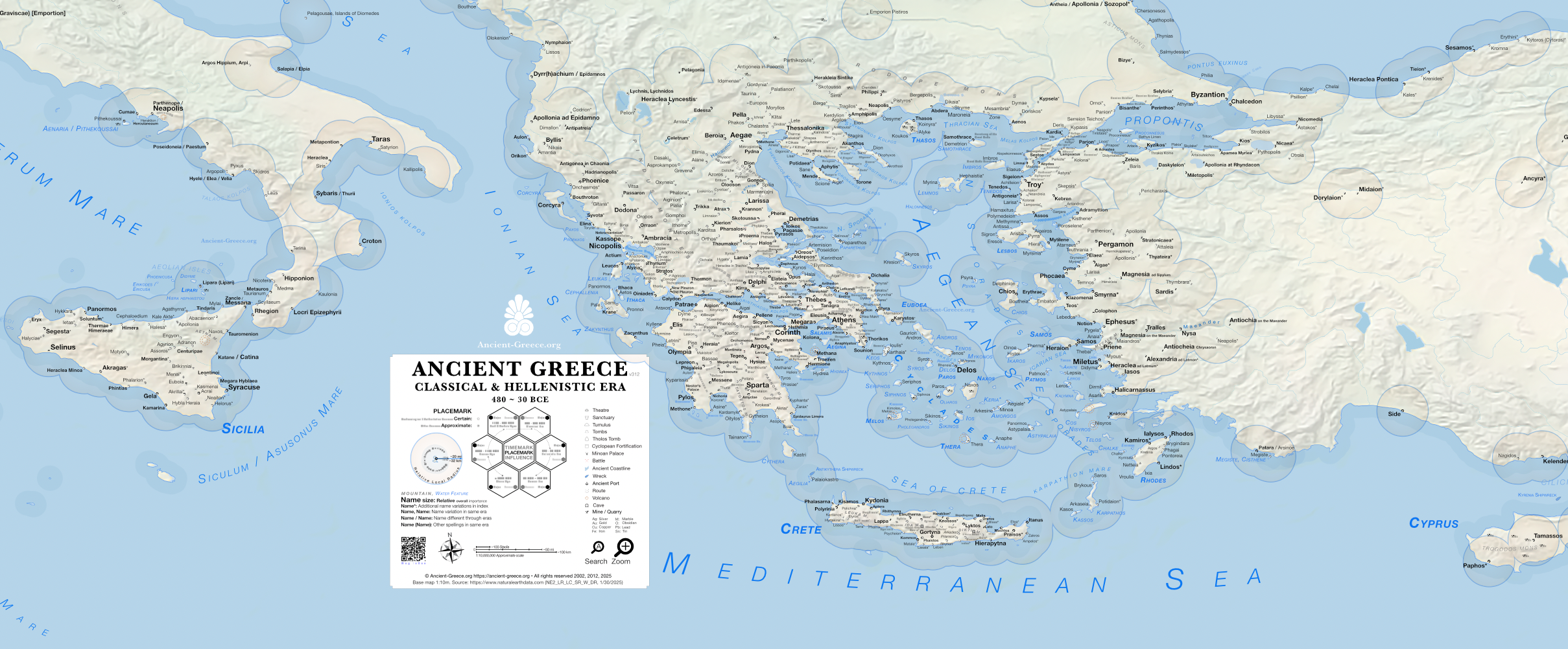 Ancient Greece Maps Legend and Design Notes – Ancient Greece: Φώς & Λέξη